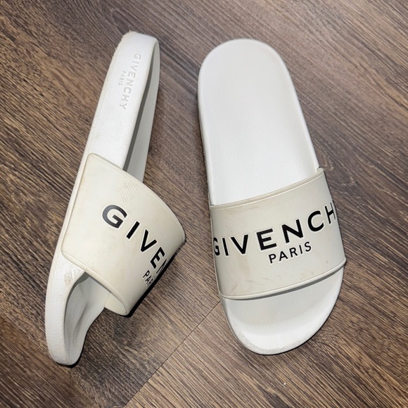 Givenchy | Shoes | Givenchy Pool Slides With Black Logo | Poshmark